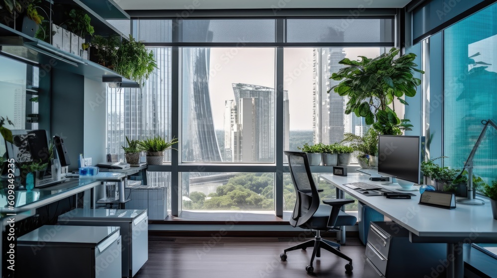 Inspiring office interior design Contemporary style Office featuring ...