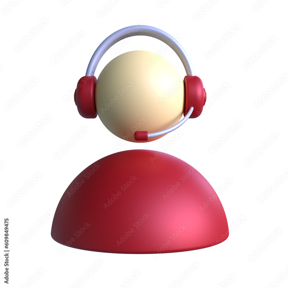Customer Service 3D Icon ui png transparent background Stock ...