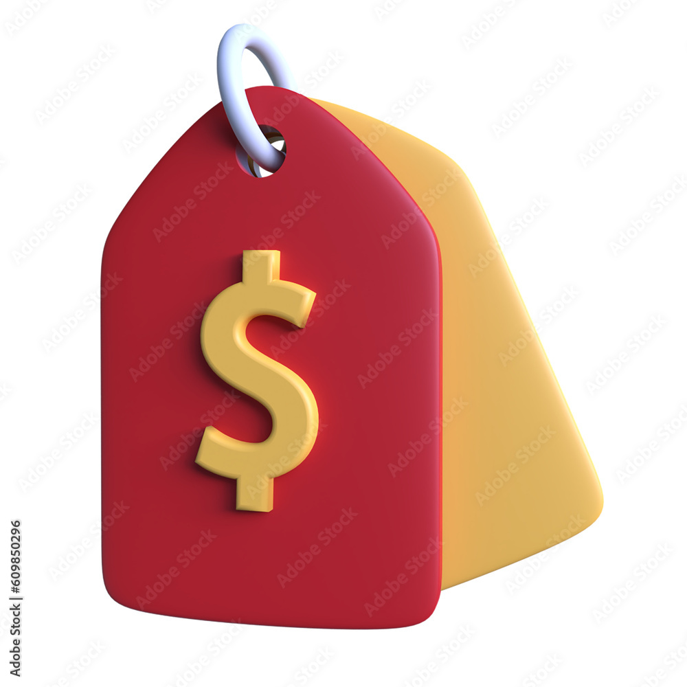 Price Tag 3D Icon ui png transparent background Stock Illustration ...
