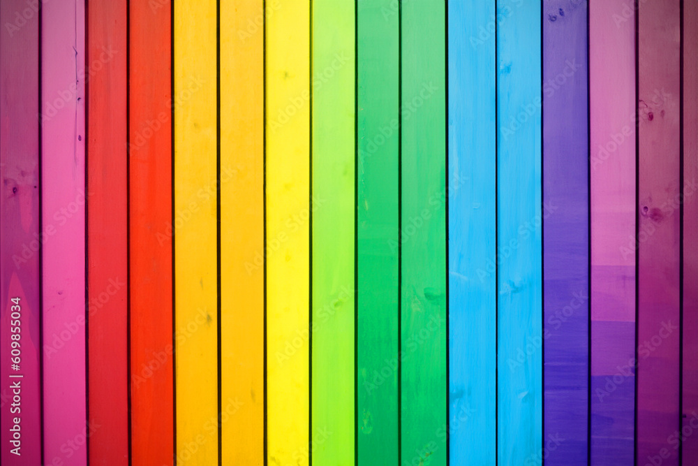 Rainbow wooden panel multi colors for pride month LGBT advertising ...