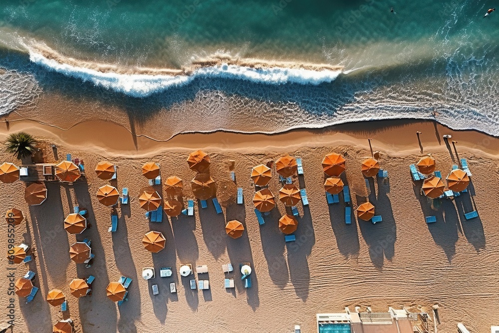 From above, a breathtaking aerial view revealed a pristine luxury beach ...