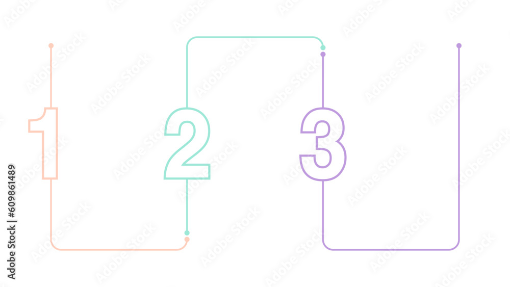 Blank company process chart infographic template as vector with 3 ...