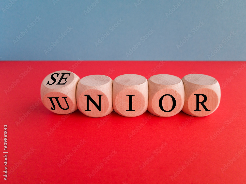 From junior to senior symbol. Turned cube and changed the word 'junior ...
