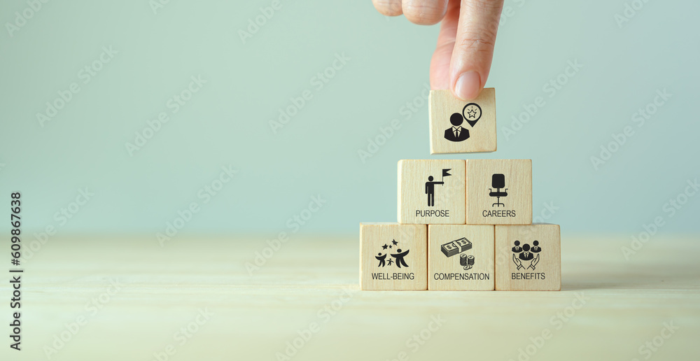 Employee value proposition (EVP) strategy concept. Attract, motivate ...