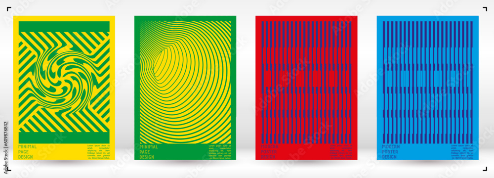 Poster Geometrical Poster Design with Optical Illusion Effect – Wall ...