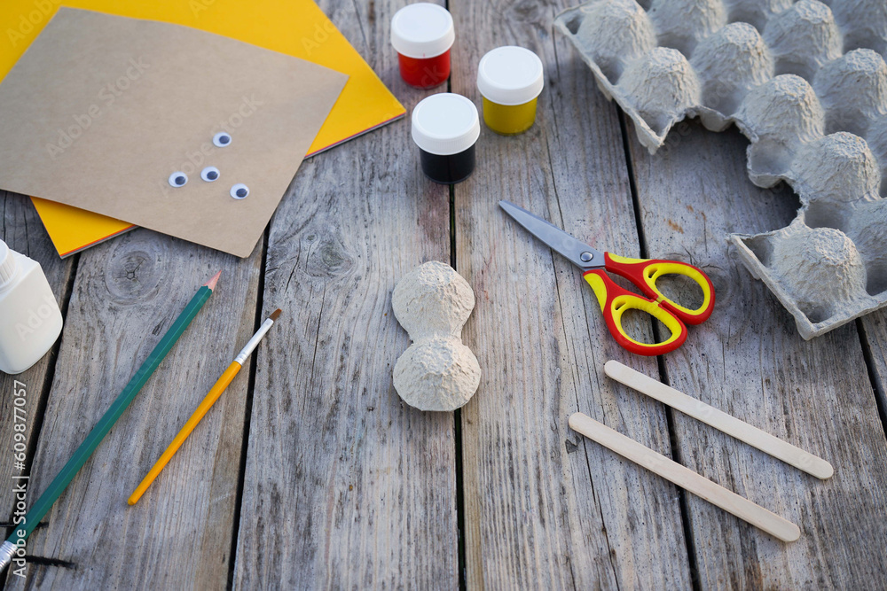 Step by step diy process. Step 3- we cut out a honey bee figurine from ...