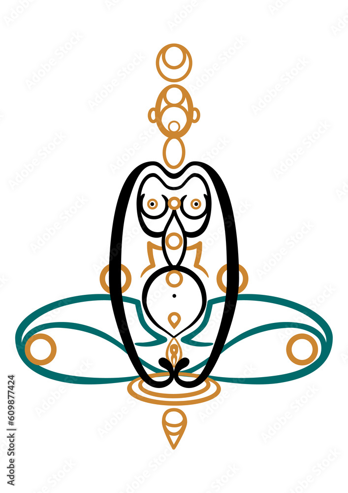 Woman In Meditation Esoteric Line Art Lineart Logo Or Icon Art Boho