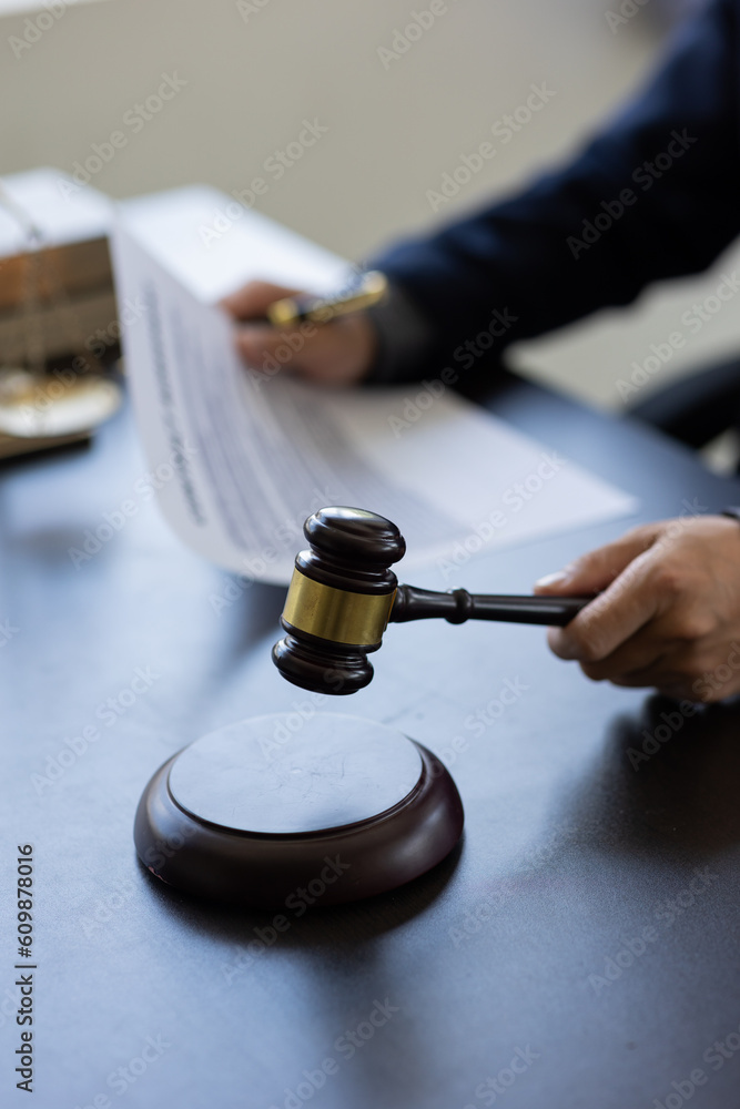 lawyer or lawyer Legal concept and lawyer powers, hammer hammer ...