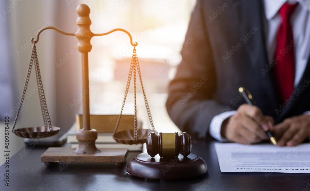 lawyer or lawyer Legal concept and lawyer powers, hammer hammer ...