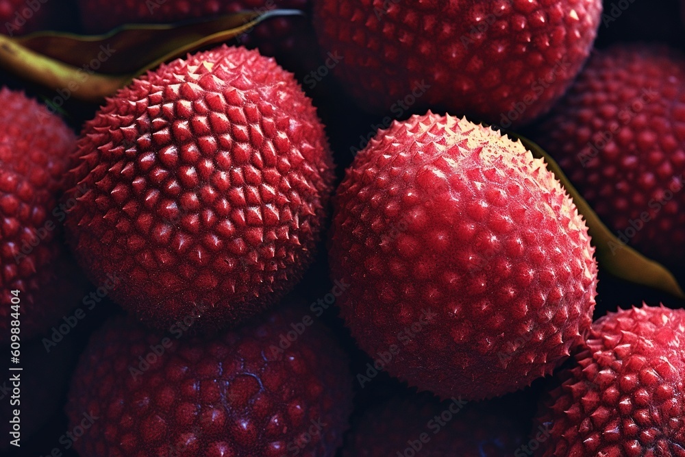 Generative AI, Macro Fresh Juicy of lychee fruit background. Closeup ...