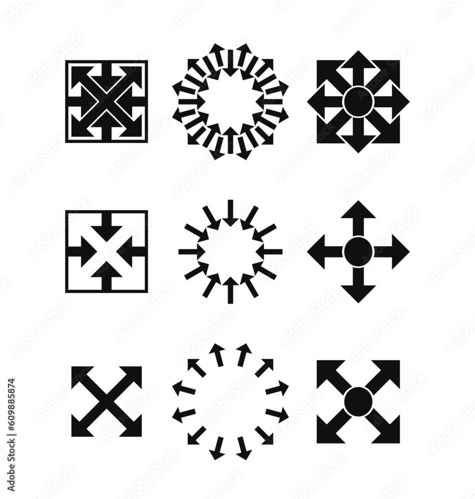 Abstract geometric background depicting circular black and white vector ...