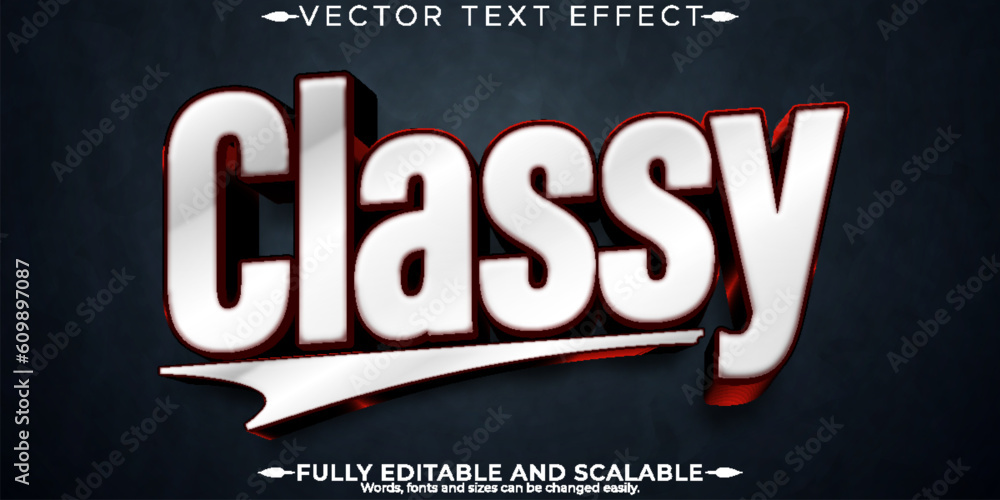 Classy text effect, editable elegant and royal text style Stock Vector ...