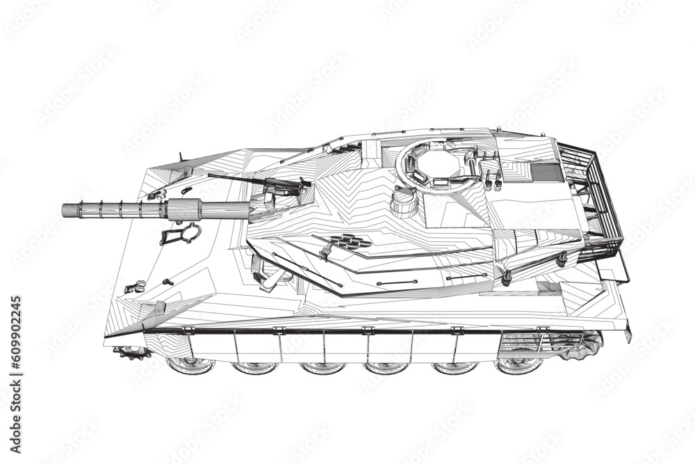 Isolated vector image for military concepts. Military tank. Military ...
