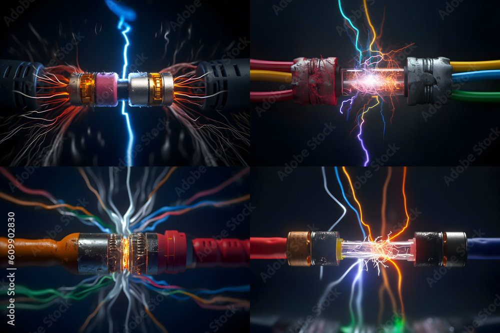 Two wires of the connector are connected to each other and an electric ...