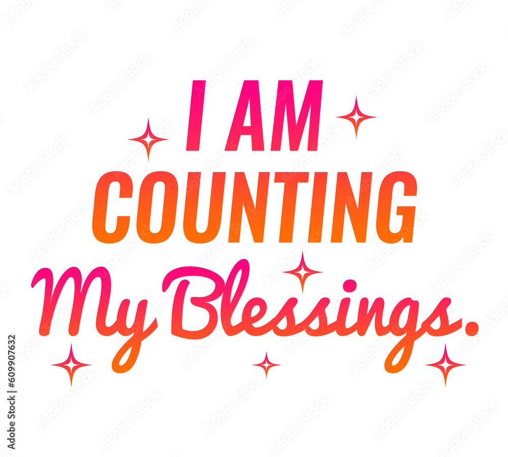Counting Blessings Positive Affirmation for social media post and ...