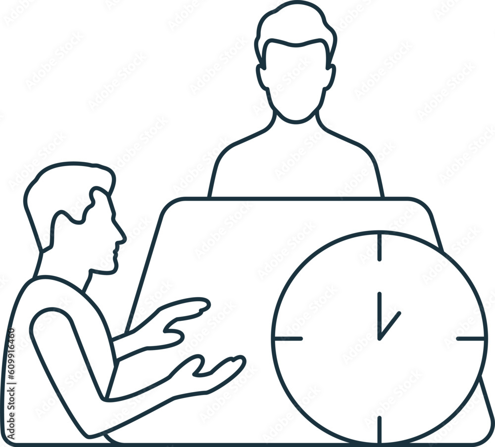 Meeting icon. Monochrome simple sign from speech collection. Meeting ...