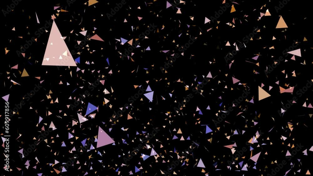 Particles colorful dots fly out from the center and scatter randomly ...