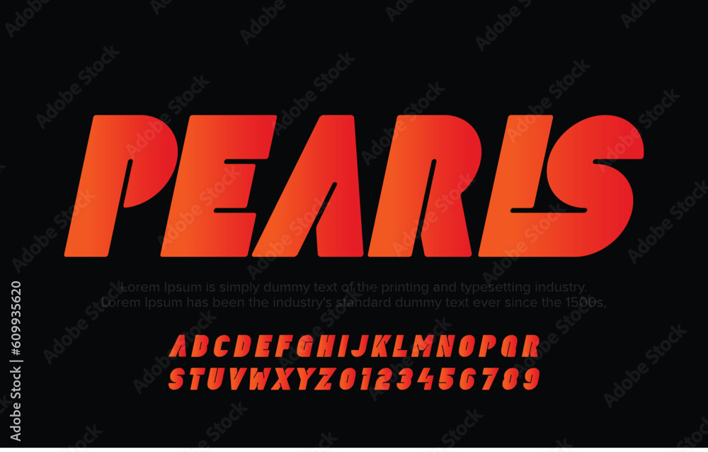Pearls Modern bold style font design, alphabet letters and numbers ...