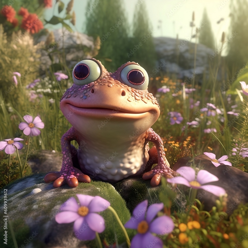 Cute Frog Cartoon animation fantasy style children-friendly cartoon ...