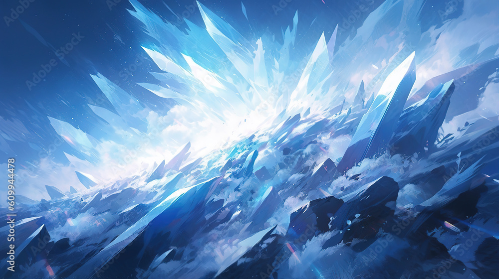 Anime Ice background,created with generative ai tecnology. Stock ...