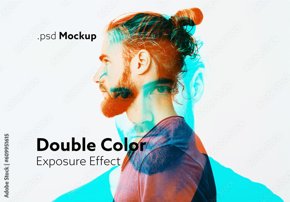 Double Color Exposure Effect Stock Template | Adobe Stock