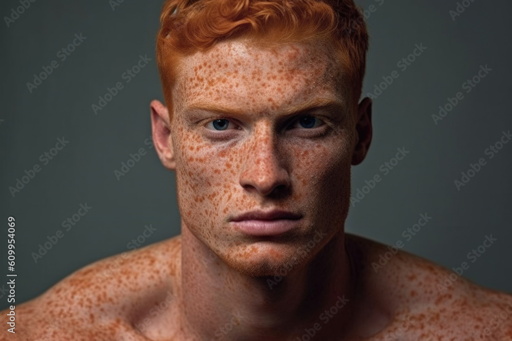 freckles dotted across the skin like a rhythmic song.. AI generation ...