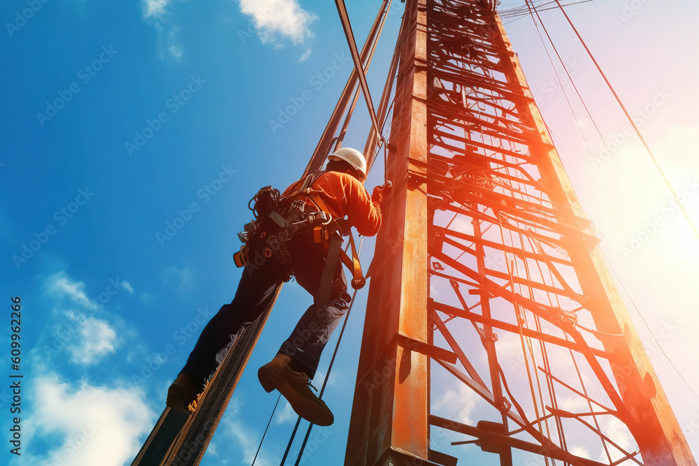 construction engineer worker at heights,architecture sci-fi ...