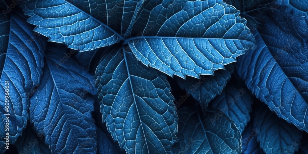 Botanical background of macro leaf texture patterns in deep dark ...