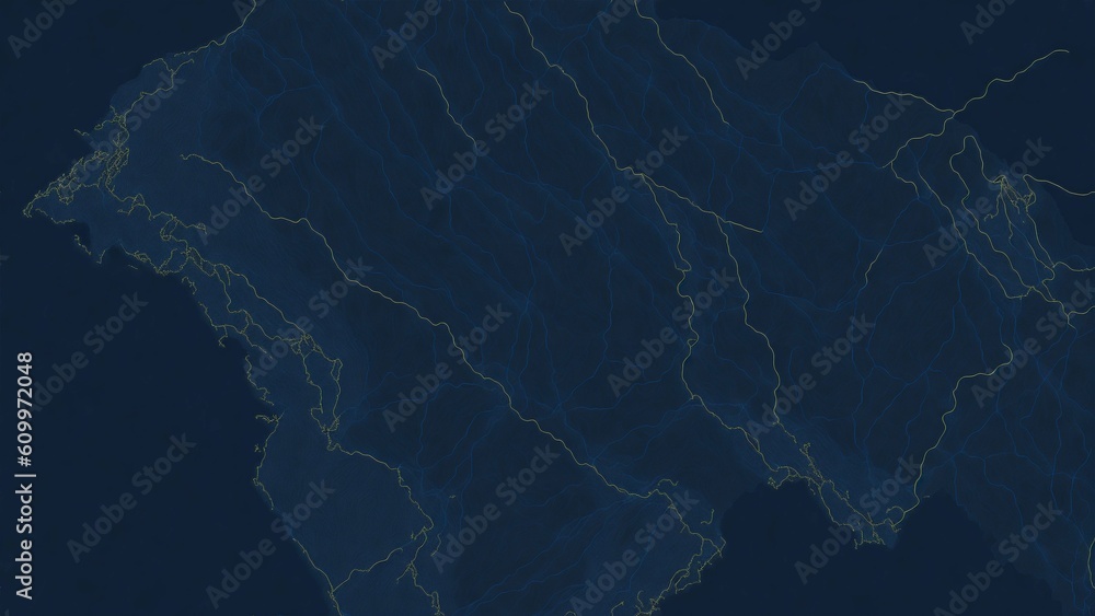 Golden lines of Terrain map with contours trails, image grid geographic ...