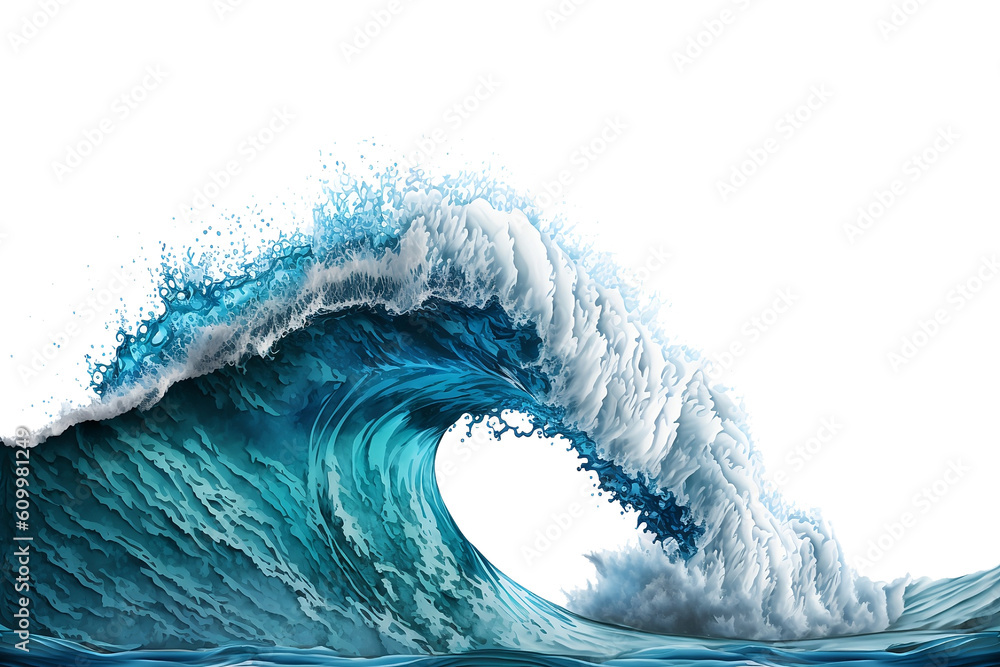 Realistic ocean wave border on transparent background. PNG image Stock ...