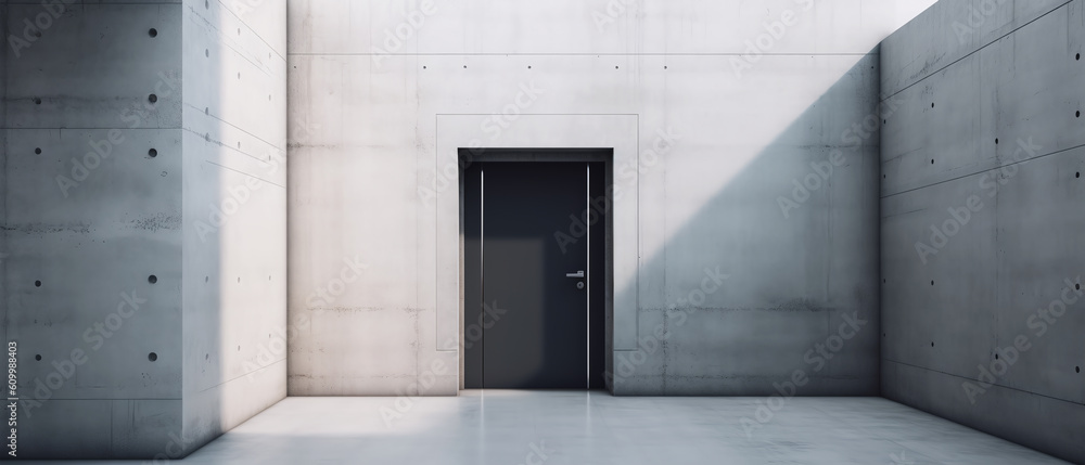 Front doors on street. Mockup with facade of a town building with ...