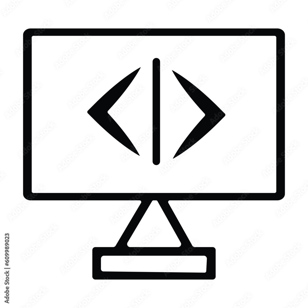 Custom coding icon. Web page and gear, concept pictogram of custom ...