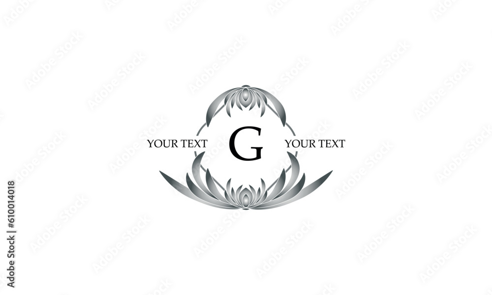 Exclusive vector monogram with initial G. Template for signs, logos ...