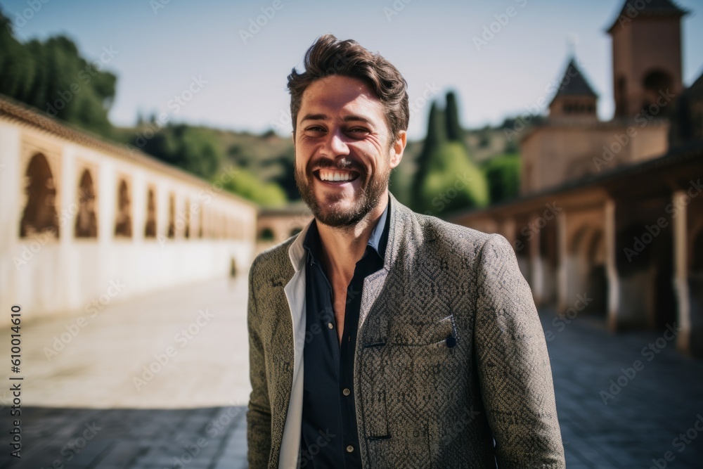 Lifestyle portrait photography of a grinning man in his 30s that is ...