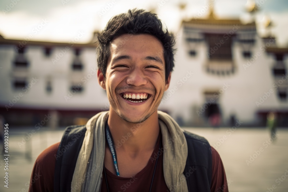 Lifestyle portrait photography of a grinning man in his 20s that is ...