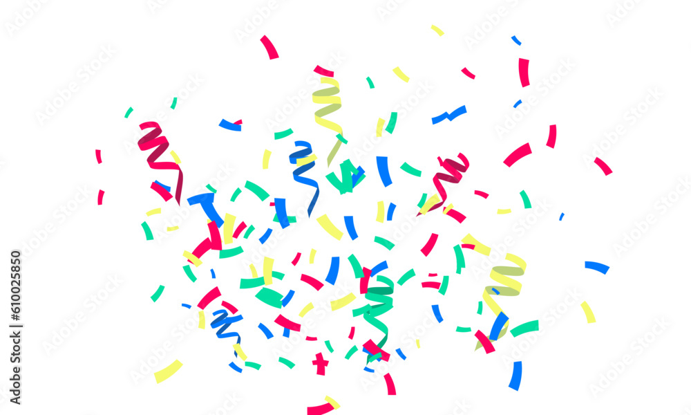 Vibrant Confetti Burst: Vector PNG Illustration of Multicolored ...