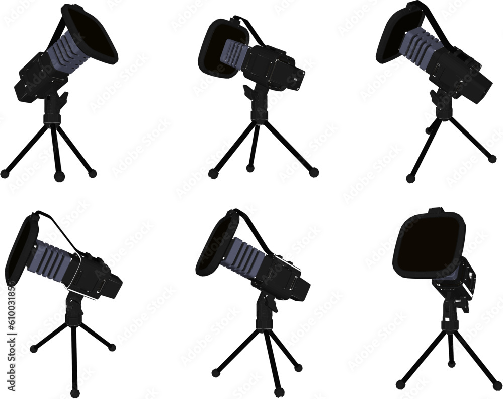 Stage speech microphone cartoon illustration vector sketch Stock Vector ...