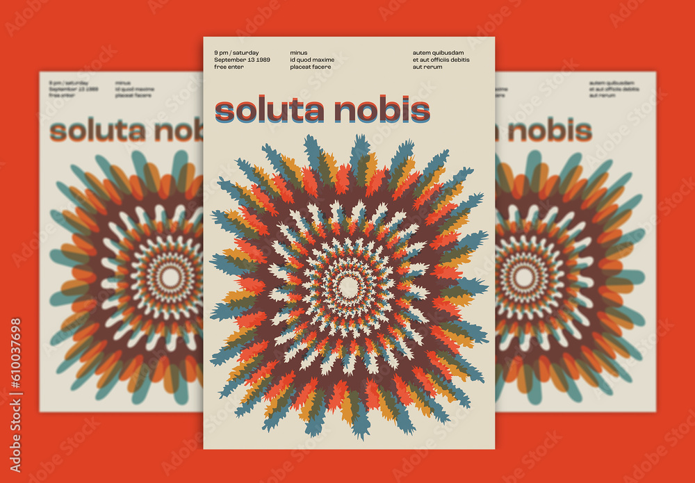 Modern Abstract Geometric Poster Layout Stock Template | Adobe Stock