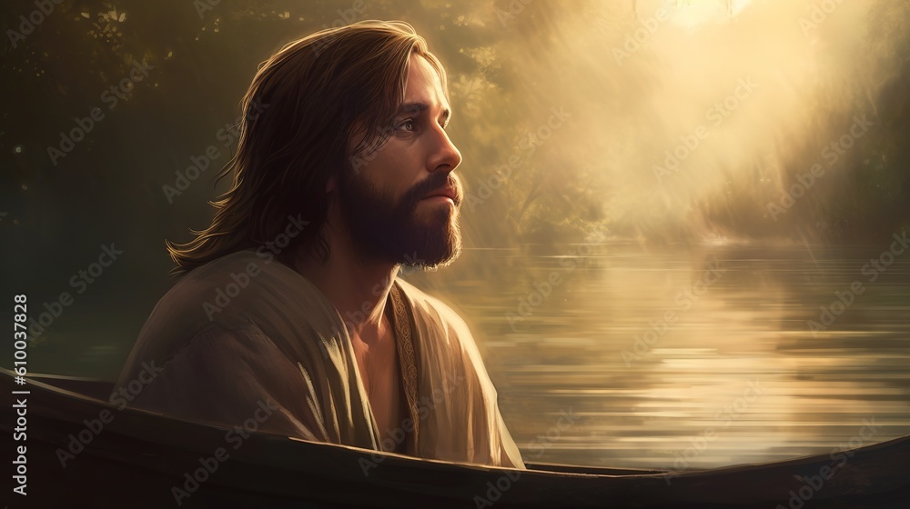 Divine Mercy of Jesus God of Christian, Generative ai Stock ...