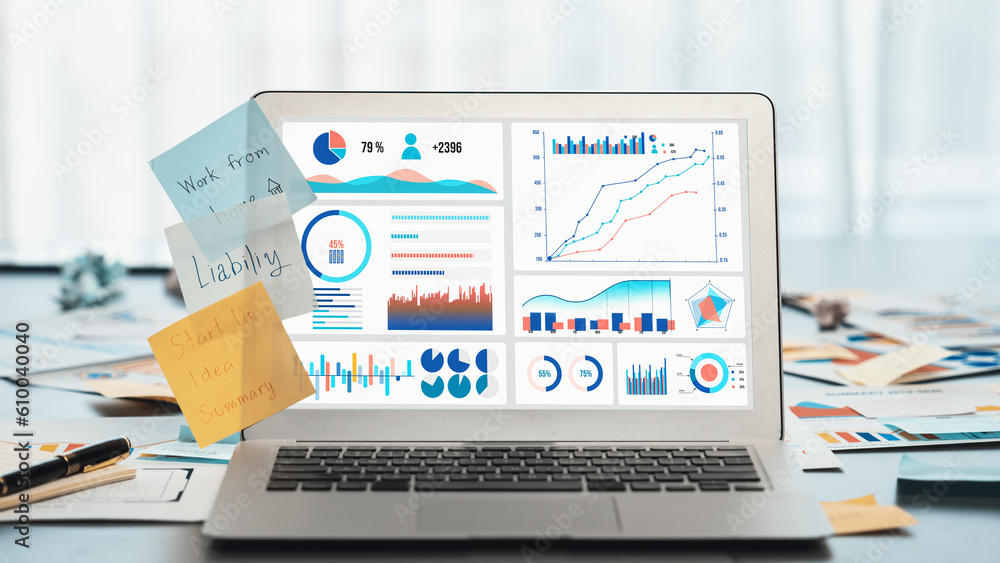 Sticky note for creative and analytic brainstorm for business idea with ...