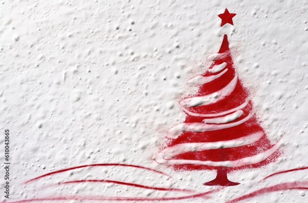 closeup red tree white wall fog chalk skin snow peak digital particles ...