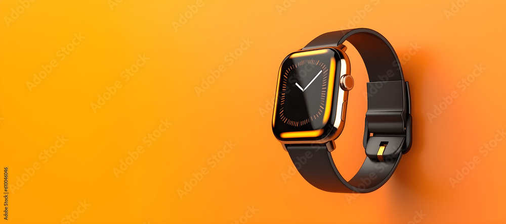 Isolated Smartwatch on Minimalist Empty Space Background with Copy ...