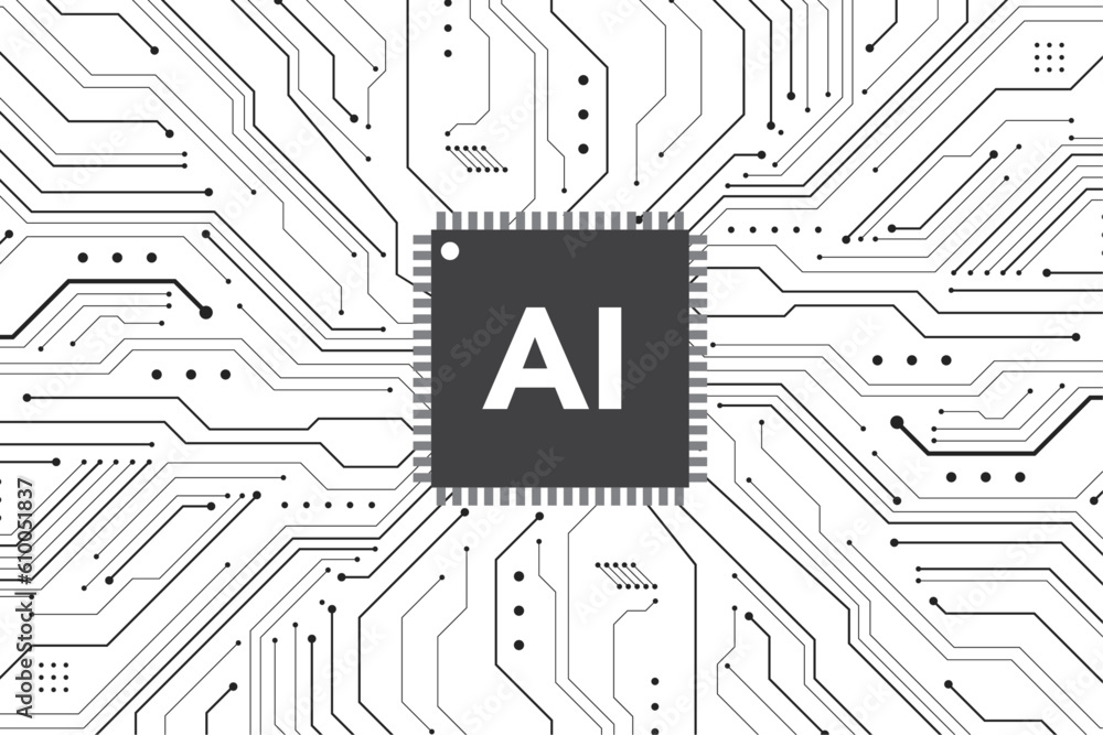 Abstract Futuristic Circuit Board Illustration Circuit Board With Various Technology Elements