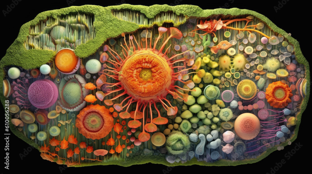 abstract plant cell created with Generative AI technology Stock ...