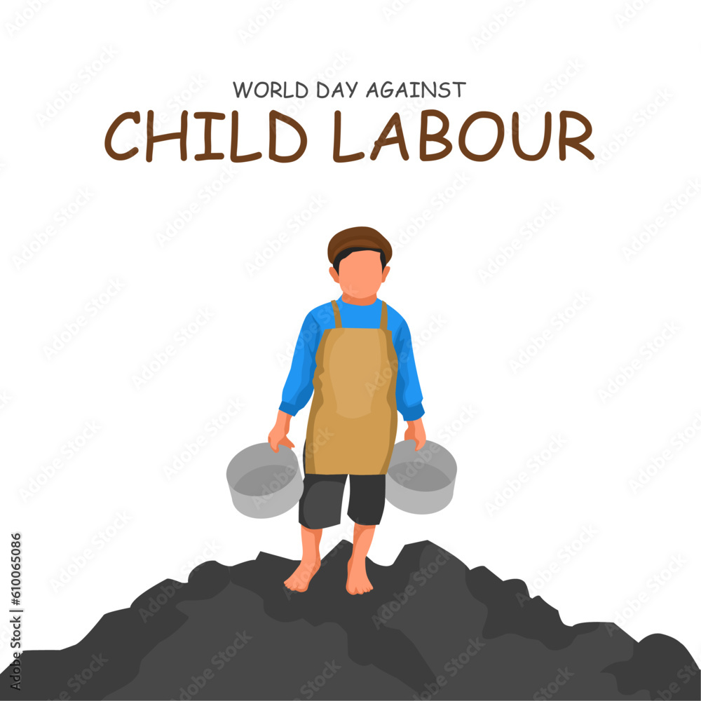 World day against child labour vector illustration. Suitable for Poster ...