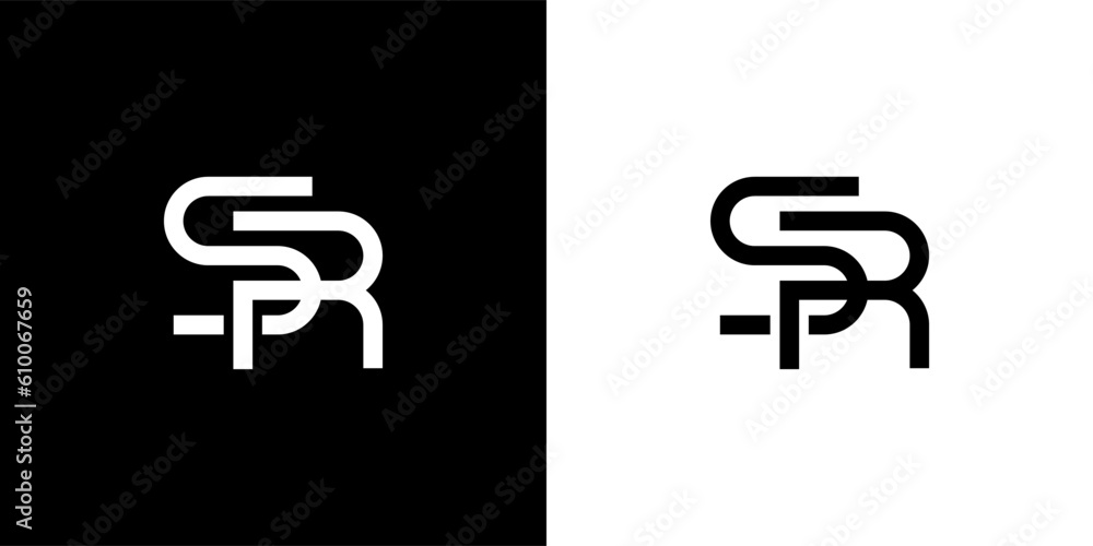 SR Logo, SR Monogram, Initial SR Logo, Letter SR Logo, Icon Stock ...