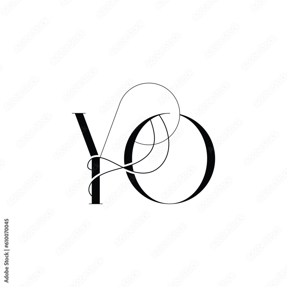 Initial letter YO logo design creative modern symbol icon monogram ...