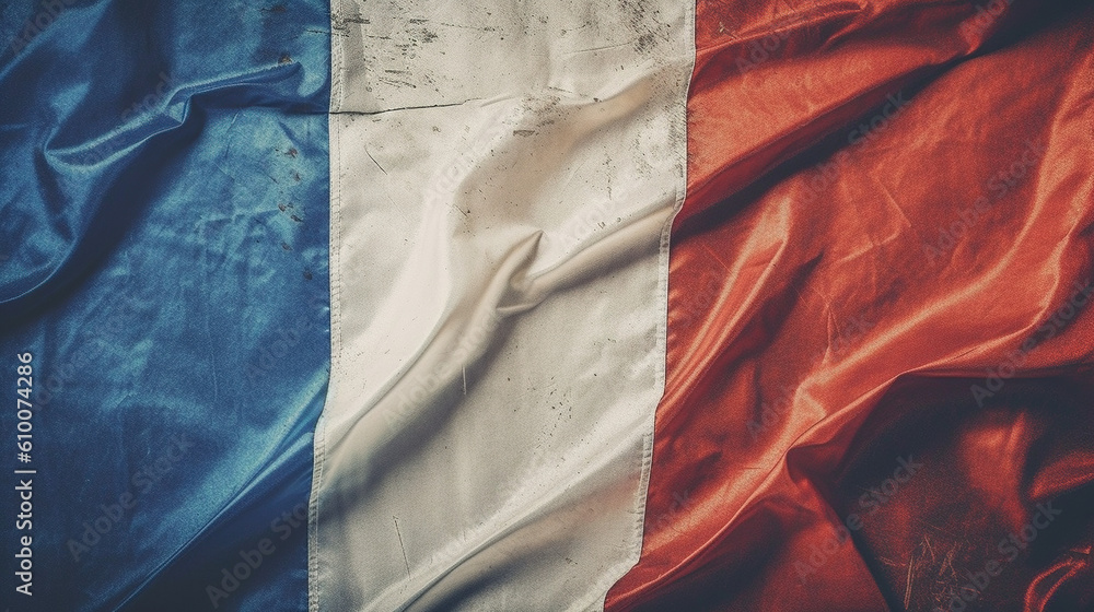 french flag. The vintage look of french Flag, la revolution, 14 july ...
