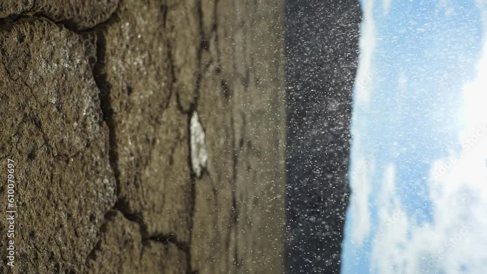 Video Stock raining in the desert vertical video . drought concept ...