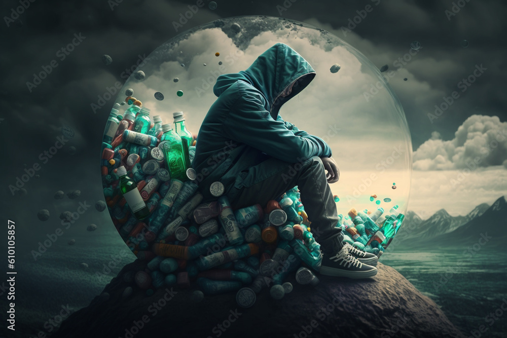 Drug problem addiction. Psychological disorder that leads a person to ...